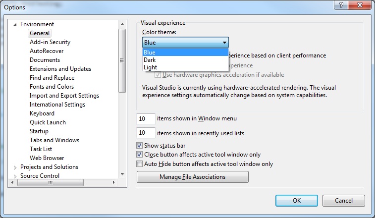 How to make Visual Studio 2012 look (almost) the same as 2010 | Dot Jim